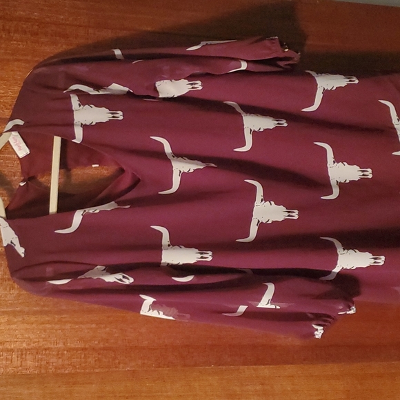 Peach Love California | Tops | Western Skull Tunic Top | Poshmark